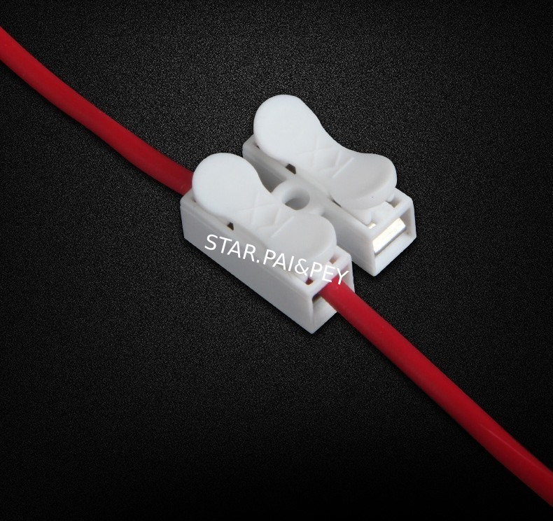 2 Pole Quick Wire Connector Terminal Block Spring Connector LED Strip ...